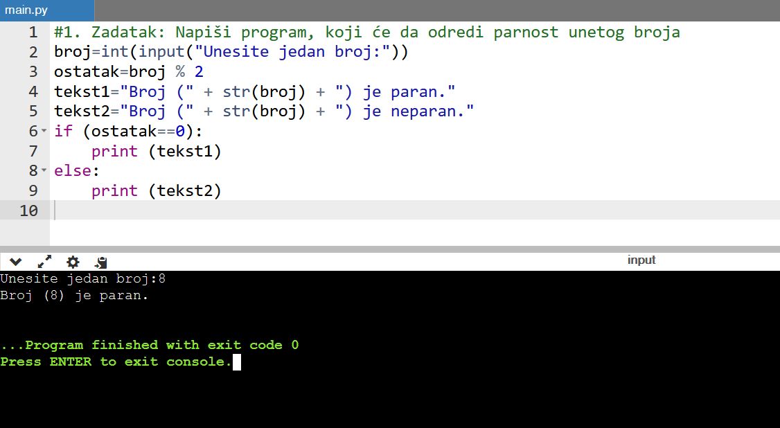 PYTHON PONAVLJANJE (6. RAZRED) – 3. GRUPA ZADATAKA