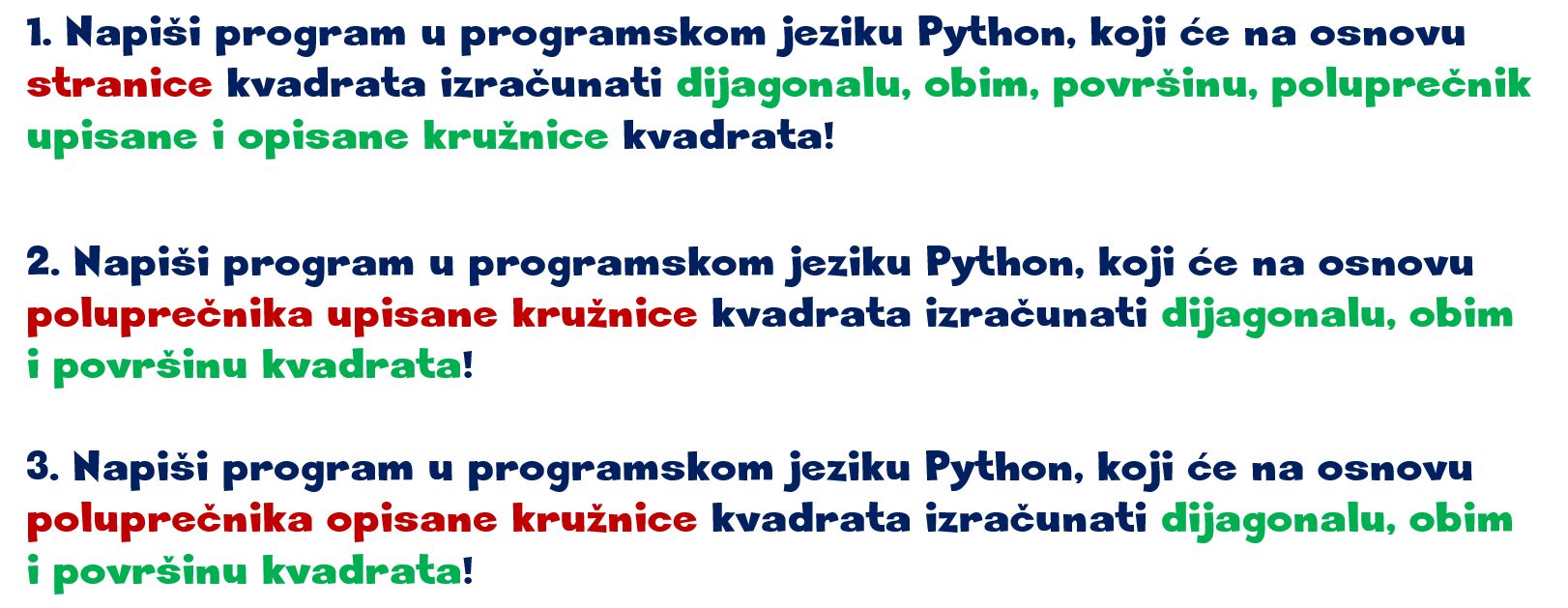 OBIM I POVRŠINA PRAVILNOG ČETVOROUGLA - PYTHON PROGRAMIRANJE
